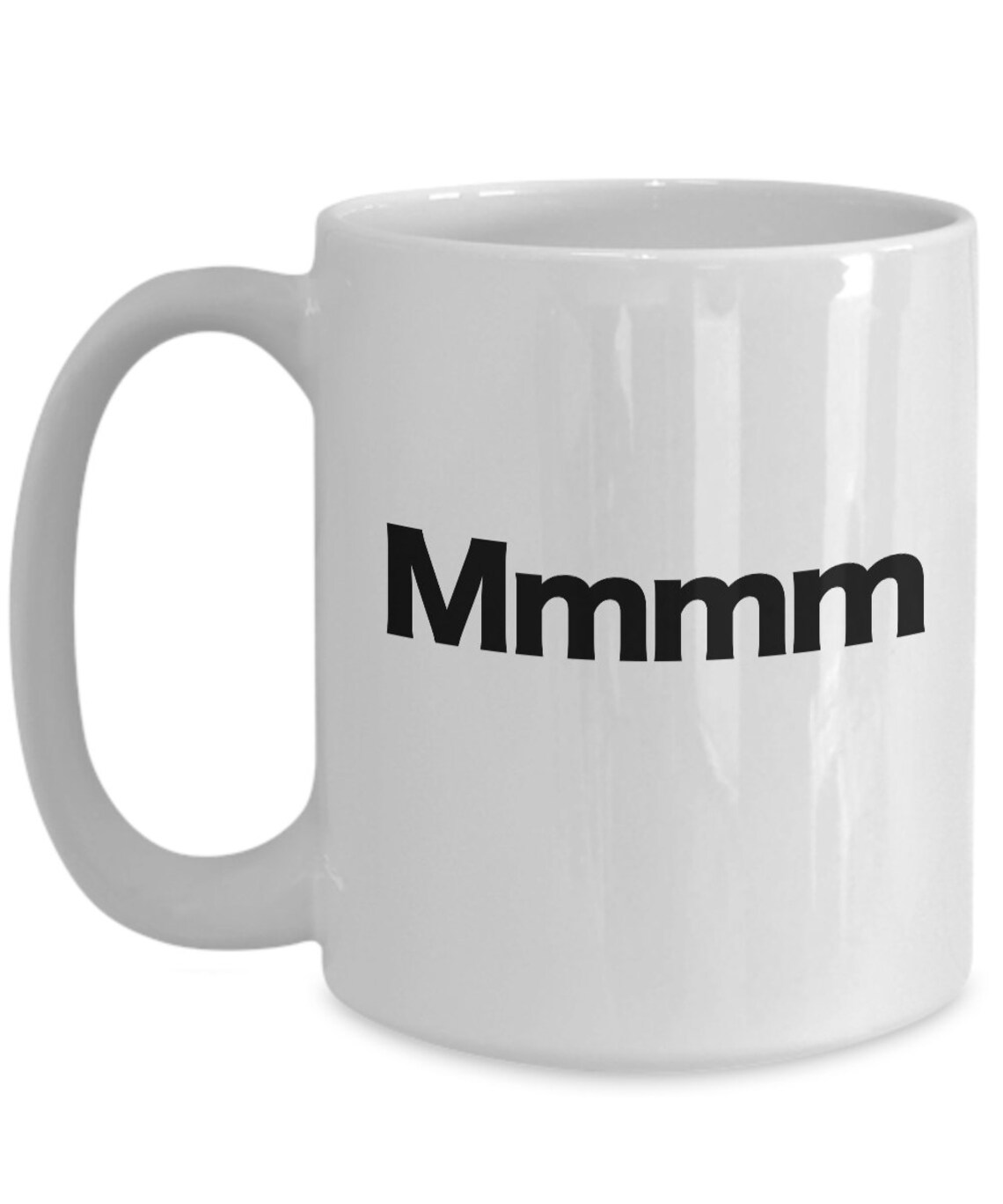 Mmmm Mug White Coffee Cup Funny Gift for Foodie Friend Cookies Bacon ...