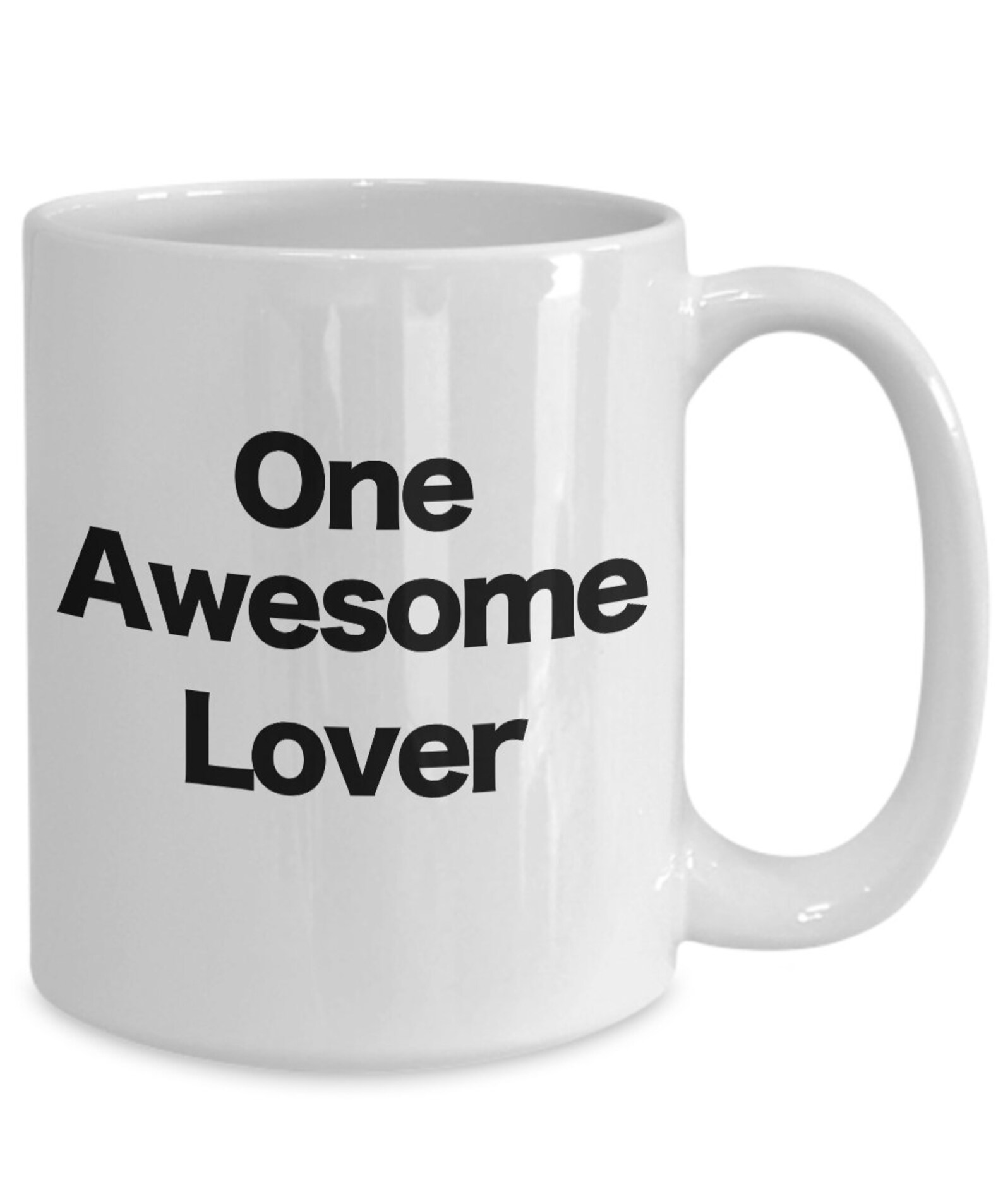 One Awesome Lover Mug White Coffee Cup Funny Gift for Partner - Etsy