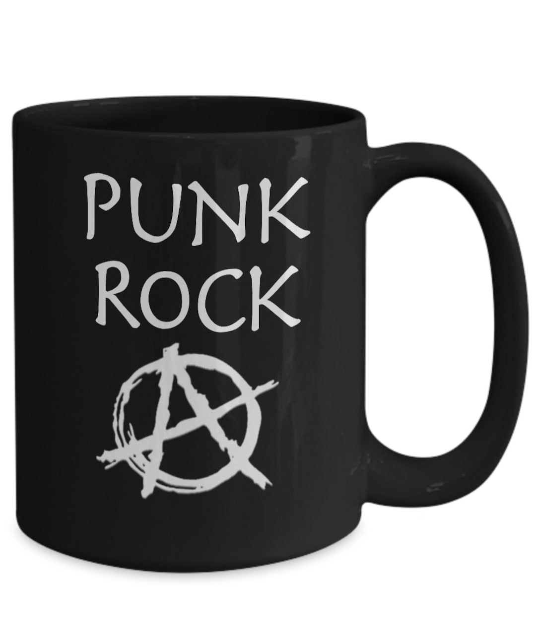 Punk Rock Black Coffee Cup Gift for Anarchist Stuff Rock and Roll Star ...