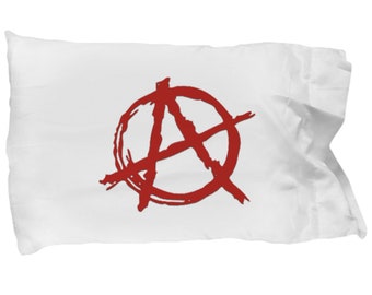 Punk Rock Red Anarchy A Black T-shirt Funny Gift for Ancom | Etsy