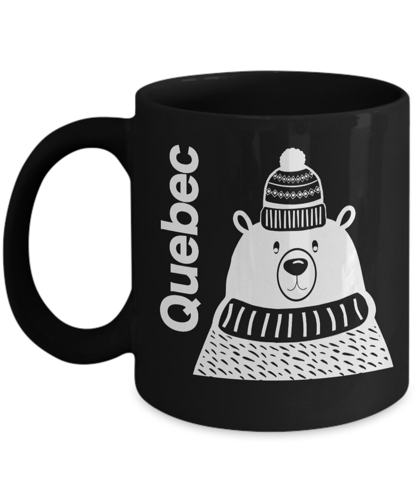 Quebec Canada Mug Black Coffee Cup Gift for French Canadian Explorer ...