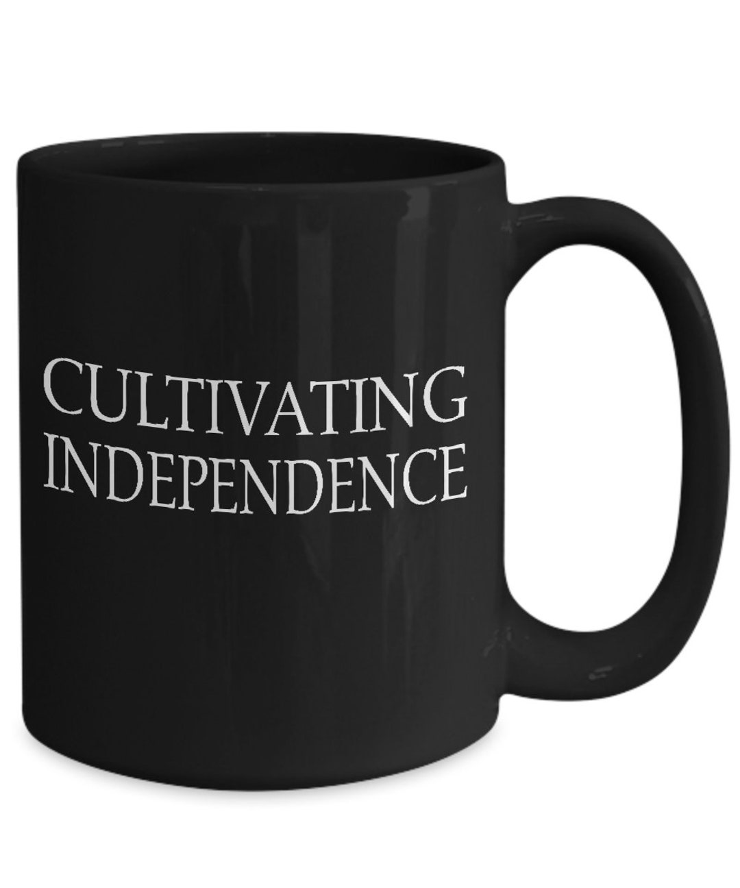 Self Reliance Gifts for Small Farmer Black Mug off Grid Practical ...