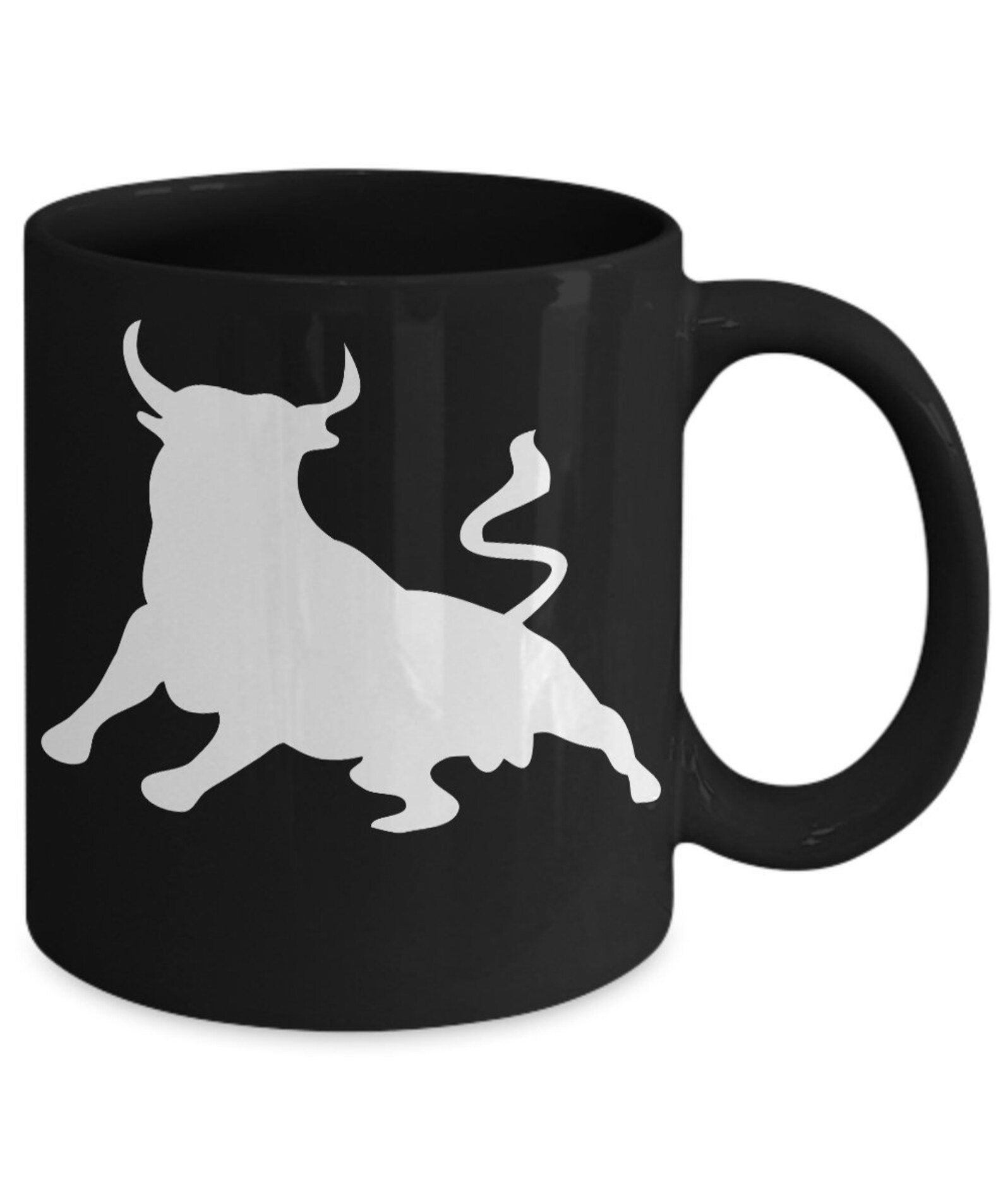 Wall Street Bull Mug Black Coffee Cup Gift for Investor Banker - Etsy