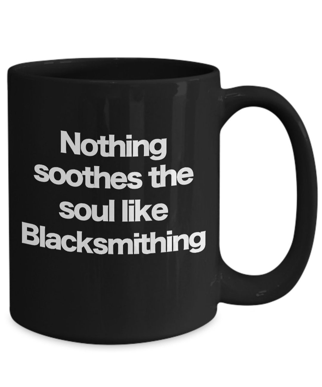 Blacksmithing Mug - Black Coffee Cup - Funny Gift for Village ...