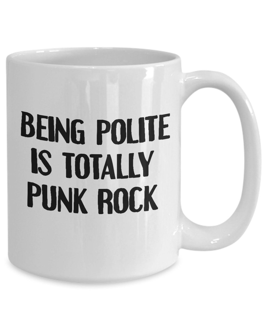 Being Polite is Totally Punk Rock Mug Punk Rock Gifts for Gothic Rock ...