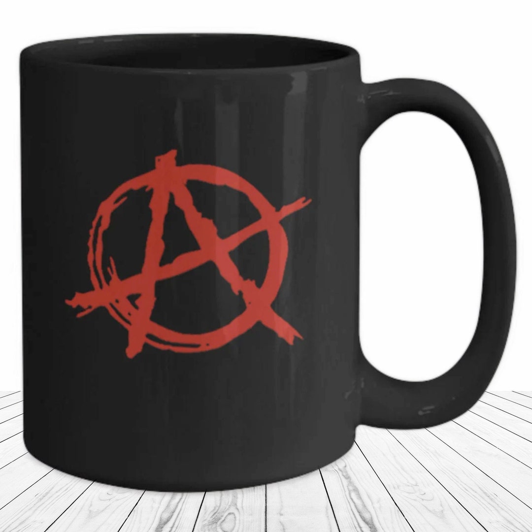 Punk Rock Red Anarchy A Mug Communist Black Coffee Cup Funny Gift for ...