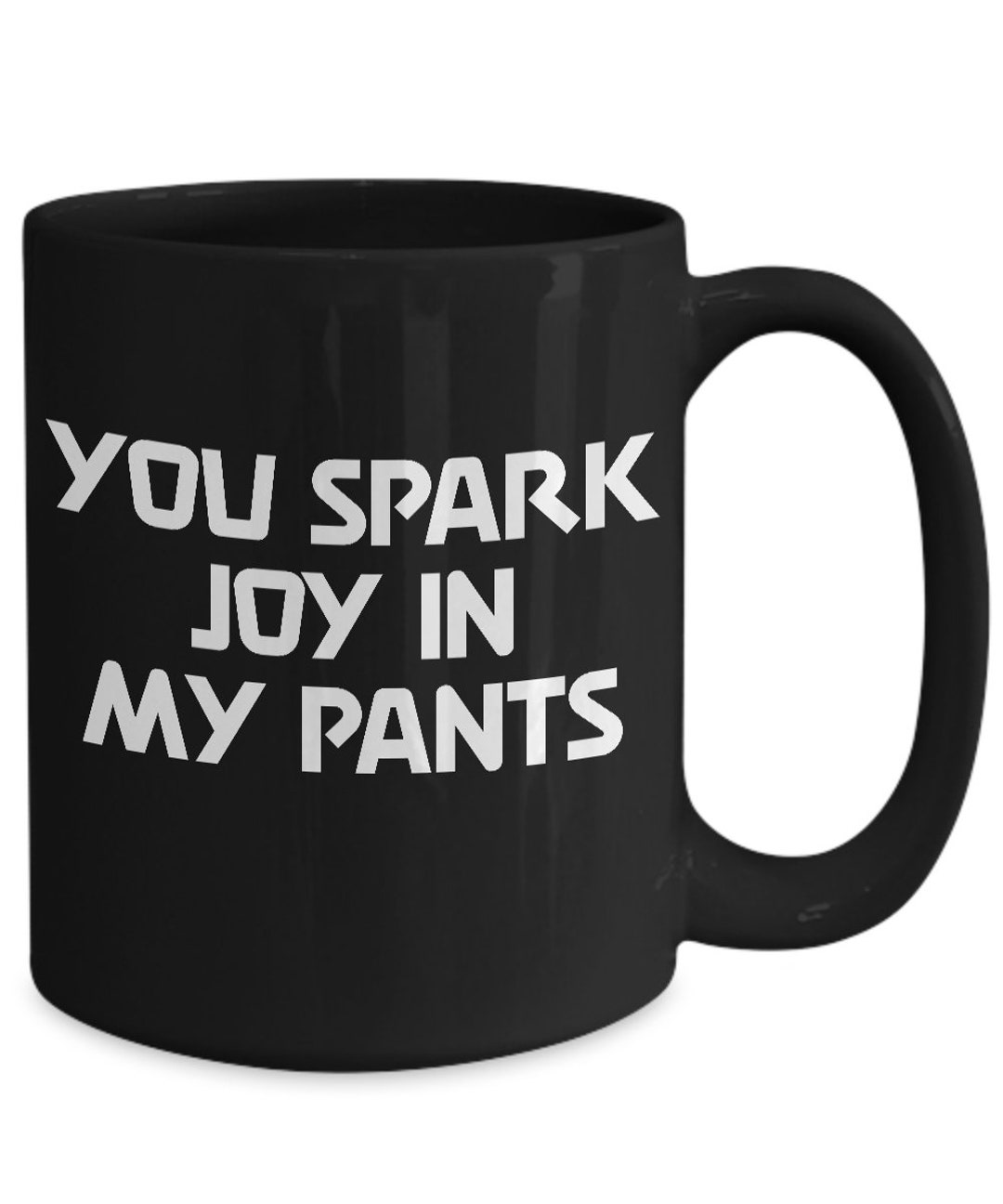 Party in My Pants Mug Black Coffee Cup Funny Gift for Lover Spark Joy ...