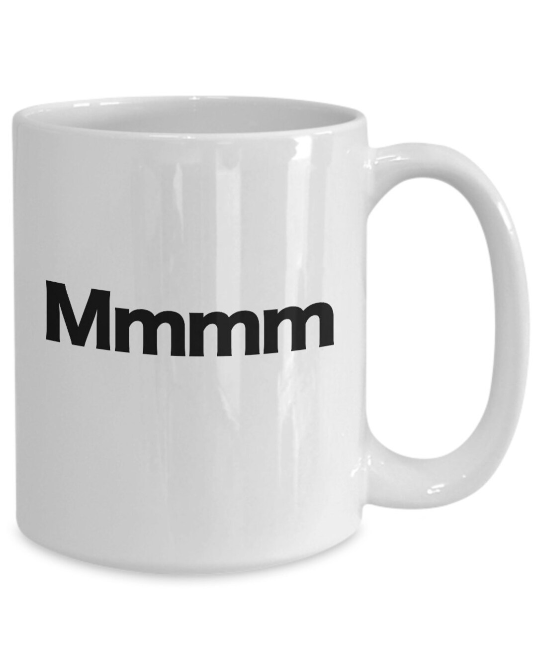 Mmmm Mug White Coffee Cup Funny Gift for Foodie Friend Cookies Bacon ...