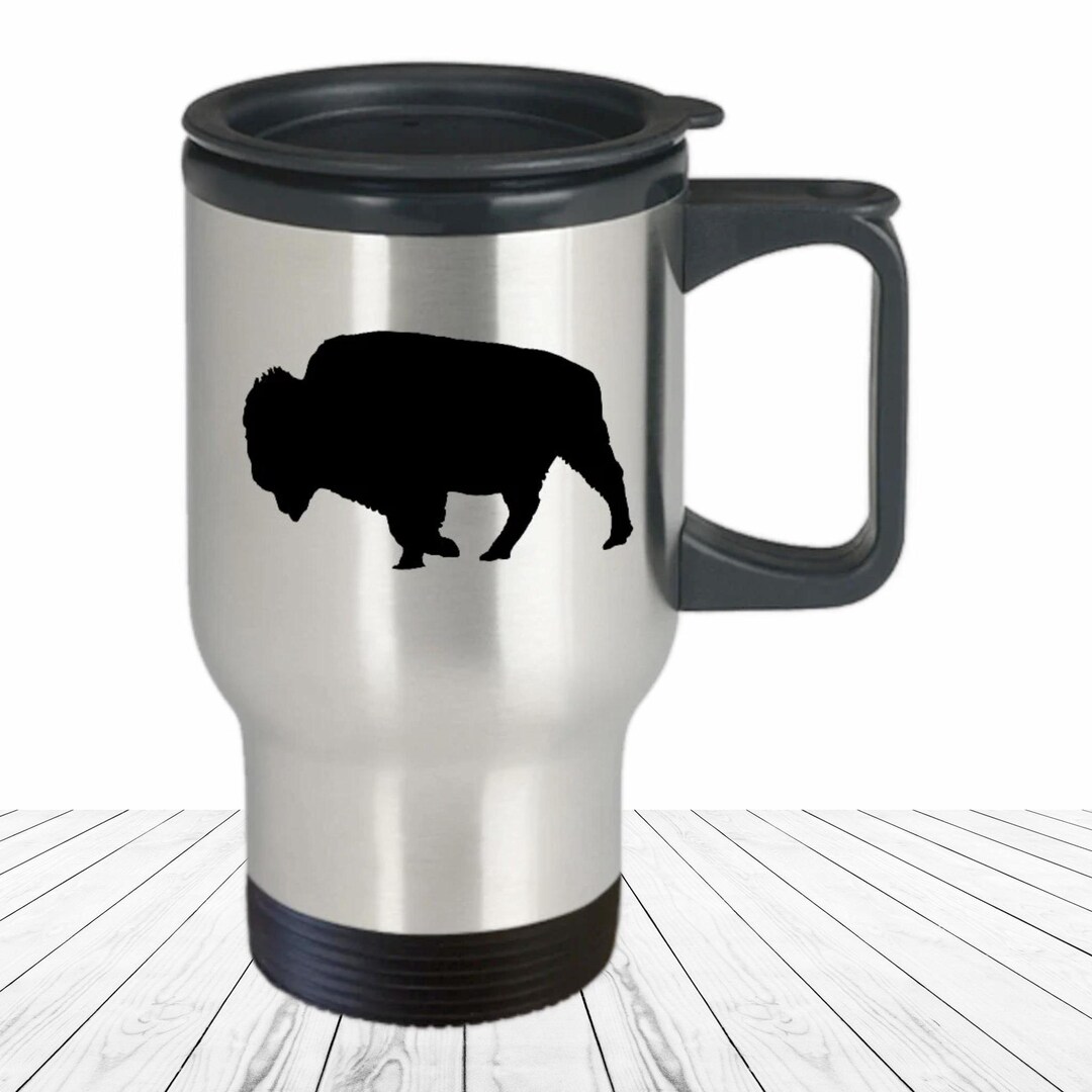 Bison Mug Buffalo Travel Coffee Cup Gift for Great Plains National ...