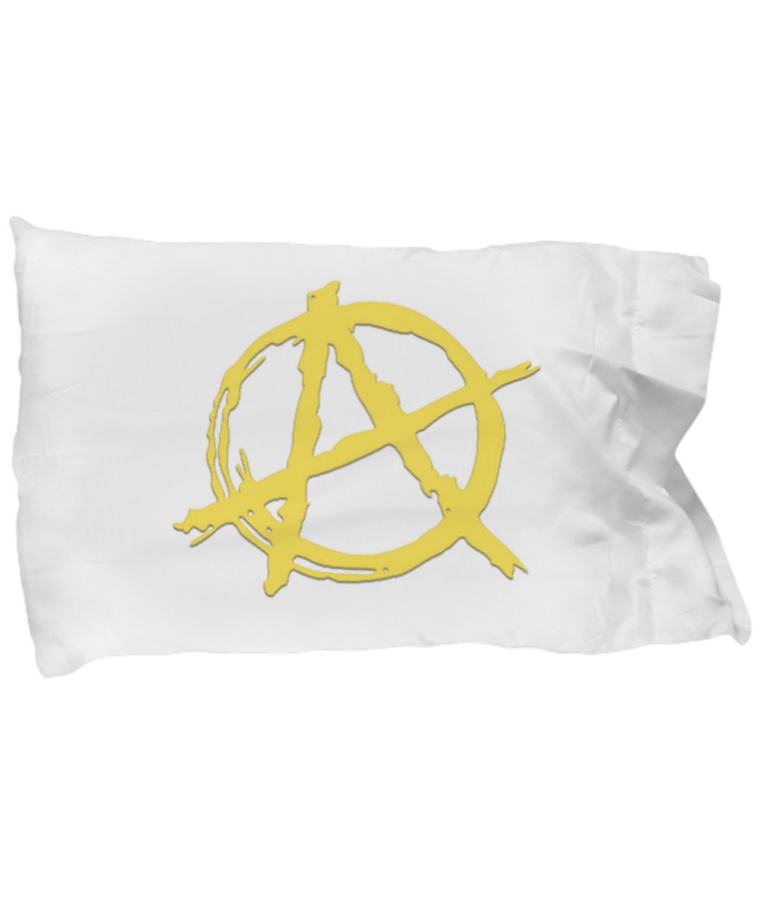 Punk Rock Yellow Anarchy A White Microfiber Pillowcase Funny Gift for ...