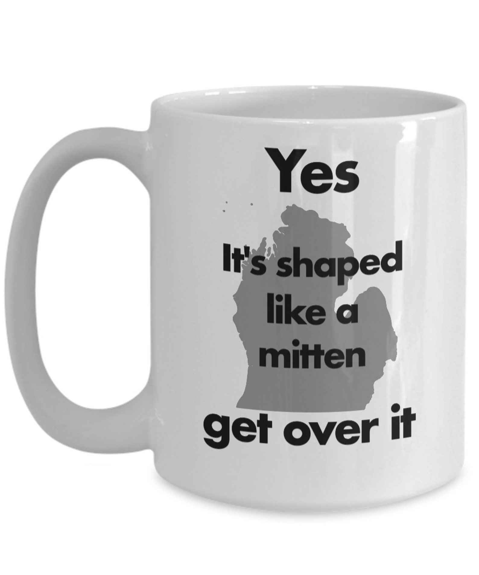 Funny Michigan Mug White Coffee Cup Gift for Pure Michigander Wolverine ...