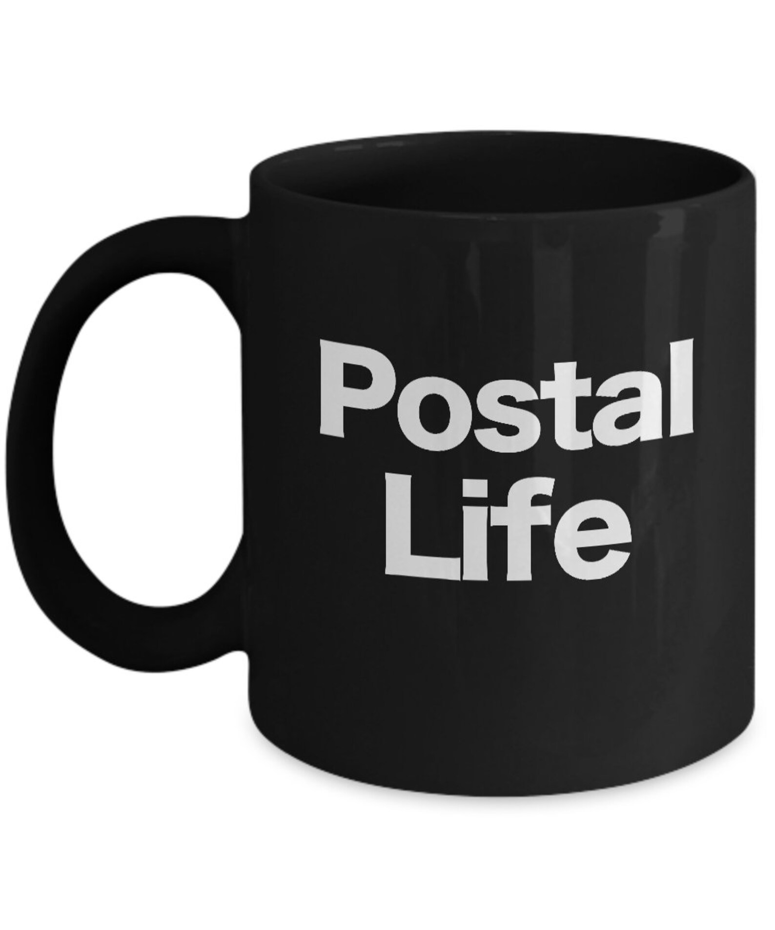 Postal Life Mug Postal Worker Black Coffee Cup Funny Gift for Post Man ...