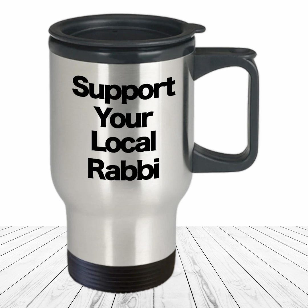 Rabbi Mug Jewish Spiritual Leader Travel Coffee Cup Funny Gift for ...