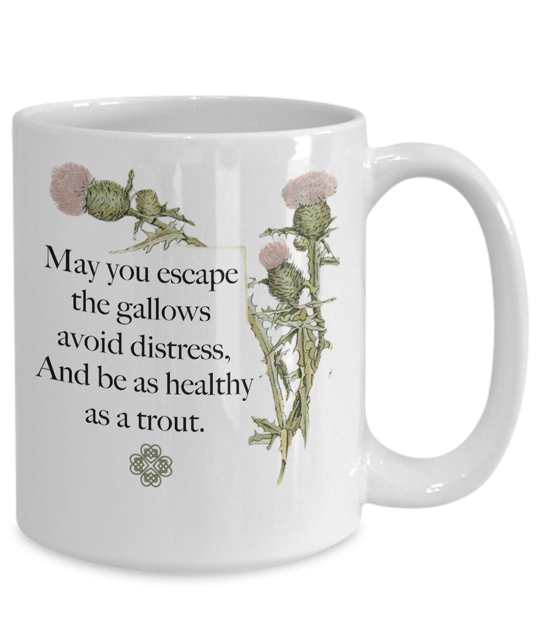 Irish Blessing Mug Healthy as A Trout Coffee Cup Traditional Ireland ...