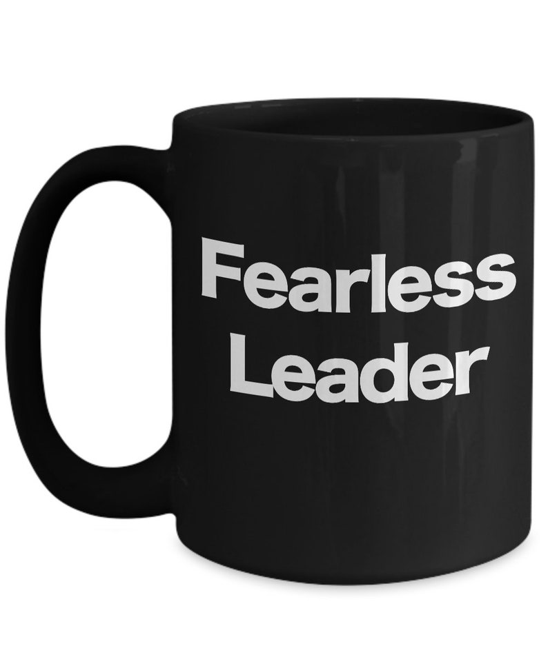 Fearless Leader Mug Be Fearless Girl Black Coffee Cup Funny Gift for ...