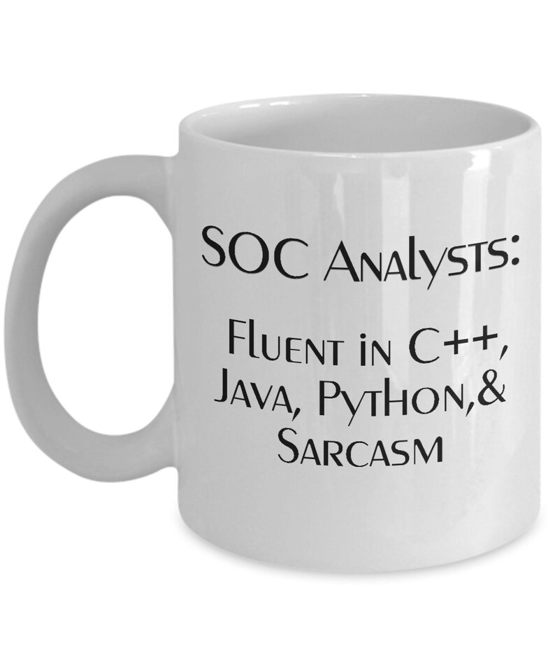 SOC Analyst Mug Cyber Security Specialist Coffee Cup Funny Gift for ...