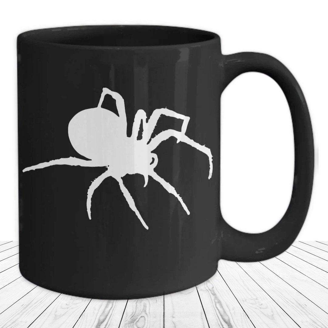 Spider Mum Mug Wolf Spider Black Coffee Cup Funny T For Creepy Eight Legs Halloween Decor