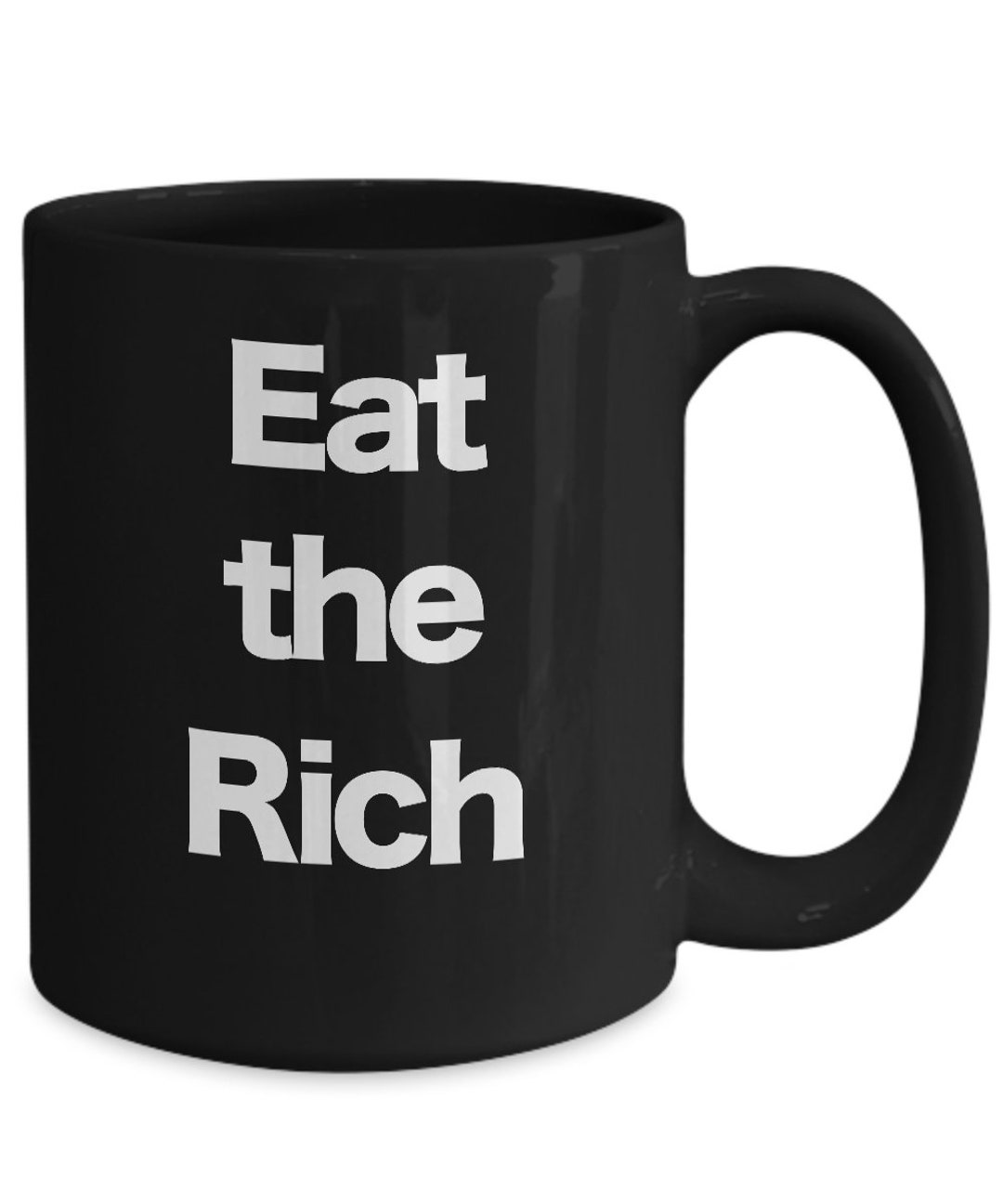 Eat the Rich Mug Black Coffee Cup Funny Gift for Communist Socialist ...