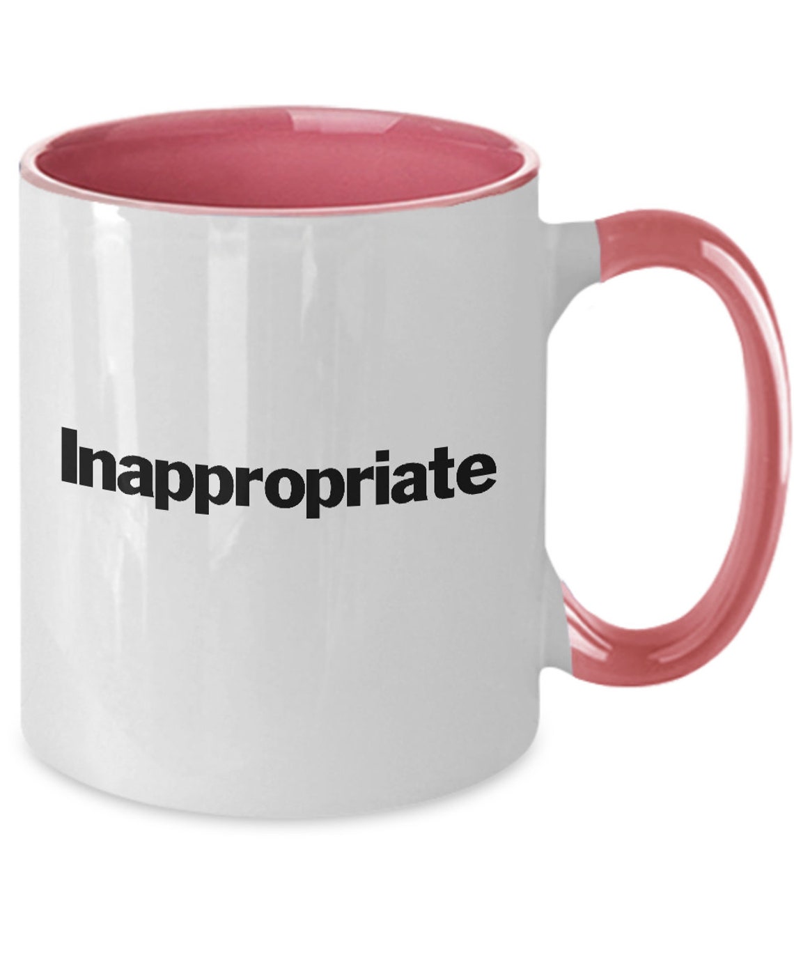 Inappropriate Coffee Mug White Two Tone Cup Rude Abrasive - Etsy UK