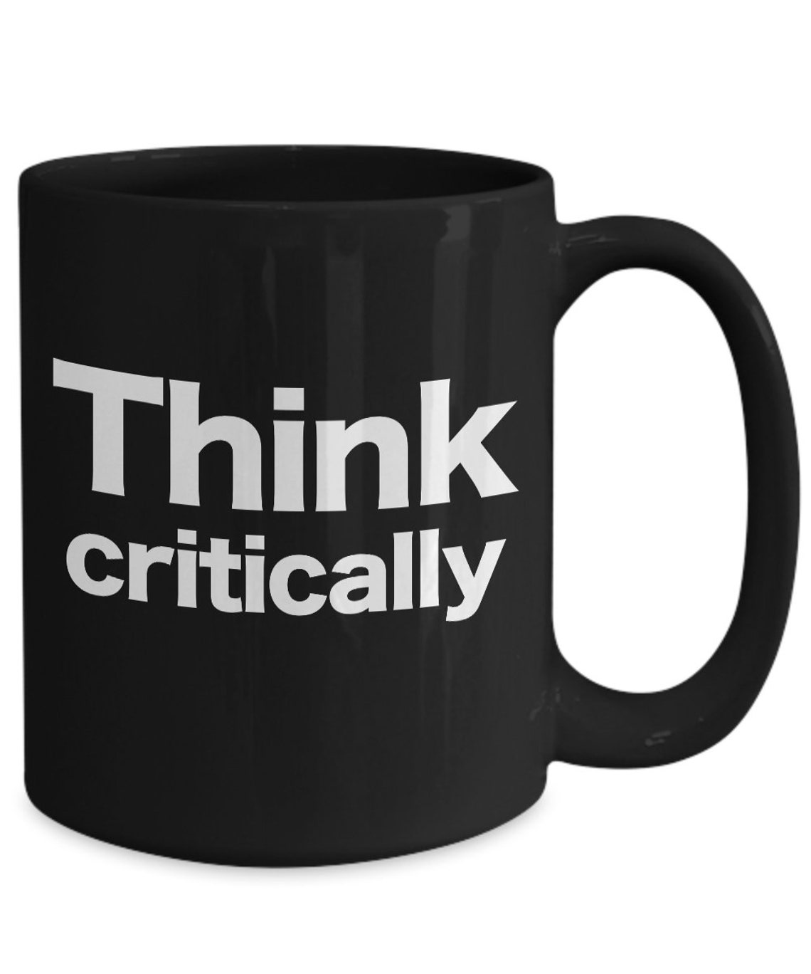 Critical Thinking Mug Black Coffee Cup Funny Gift for - Etsy