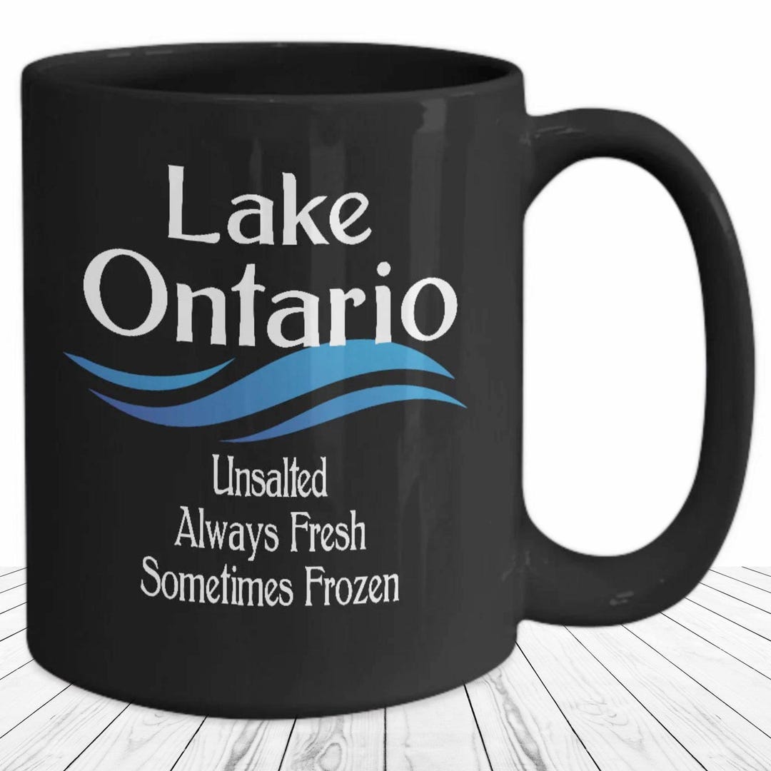 Lake Ontario Unsalted Mug Great Lakes Black Coffee Cup Funny Gift for ...