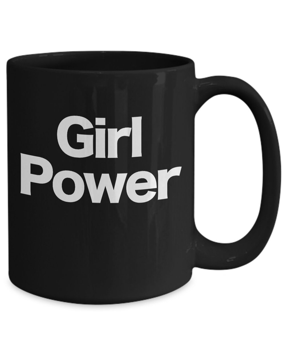 Girl Power Mug Black Coffee Cup Funny Gift for Mom Sister Aunt Daughter ...