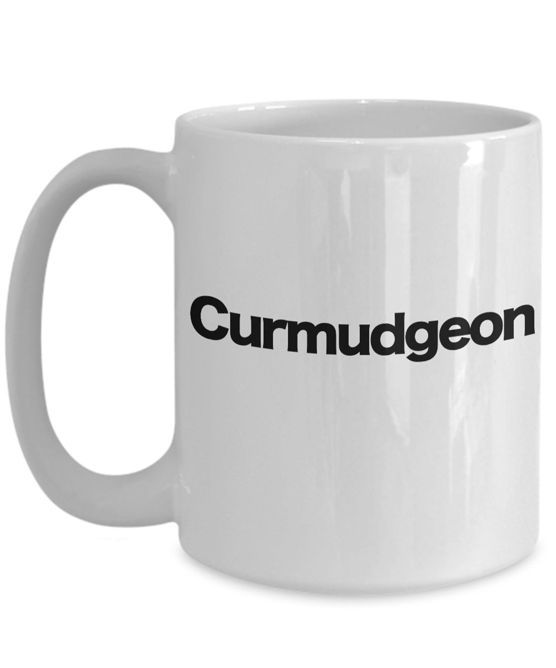 Curmudgeon Mug White Coffee Cup Funny Gift for Cantankerous Grumpy Old ...