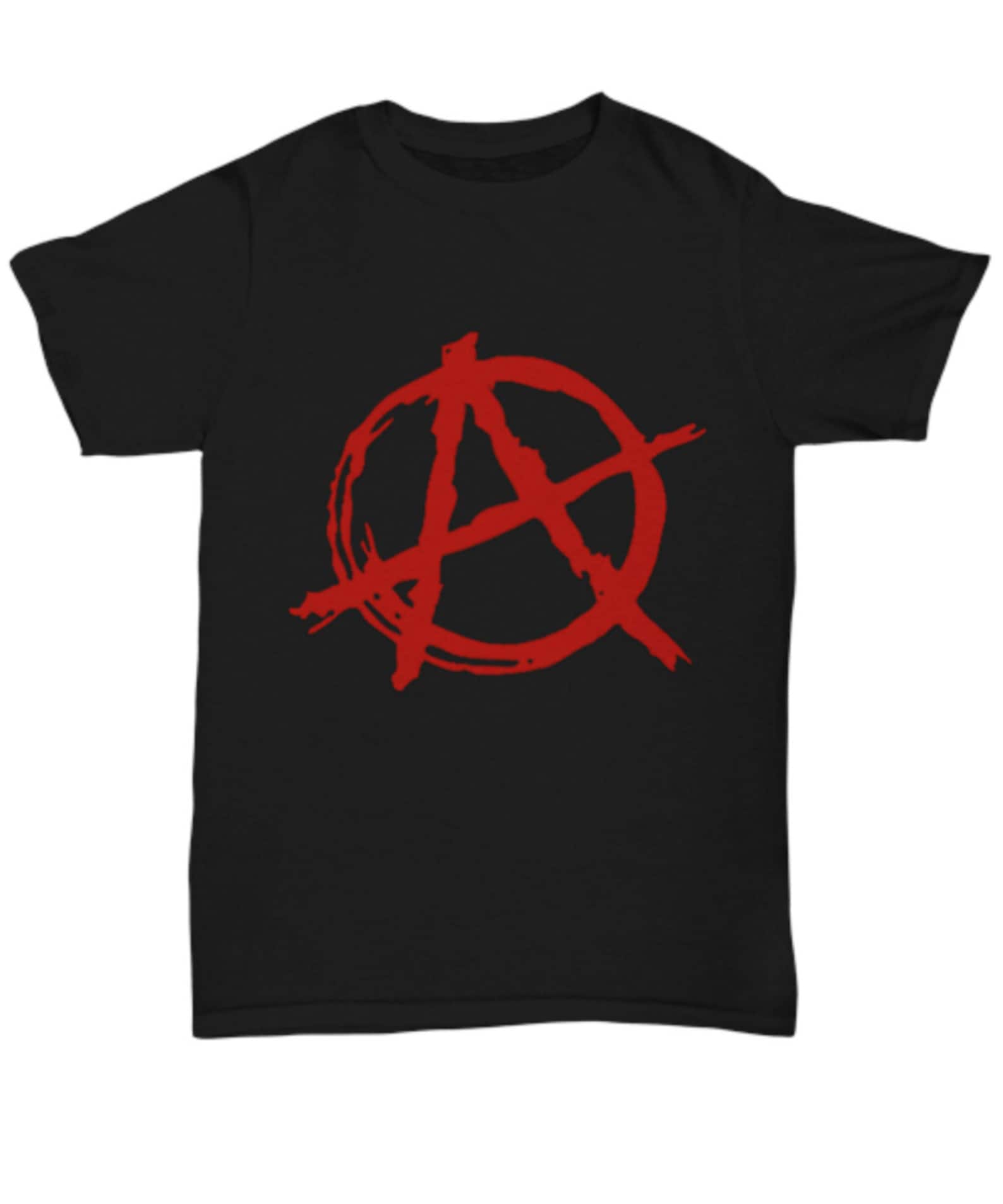 Punk Rock Red Anarchy A Black T-shirt Funny Gift for Ancom - Etsy