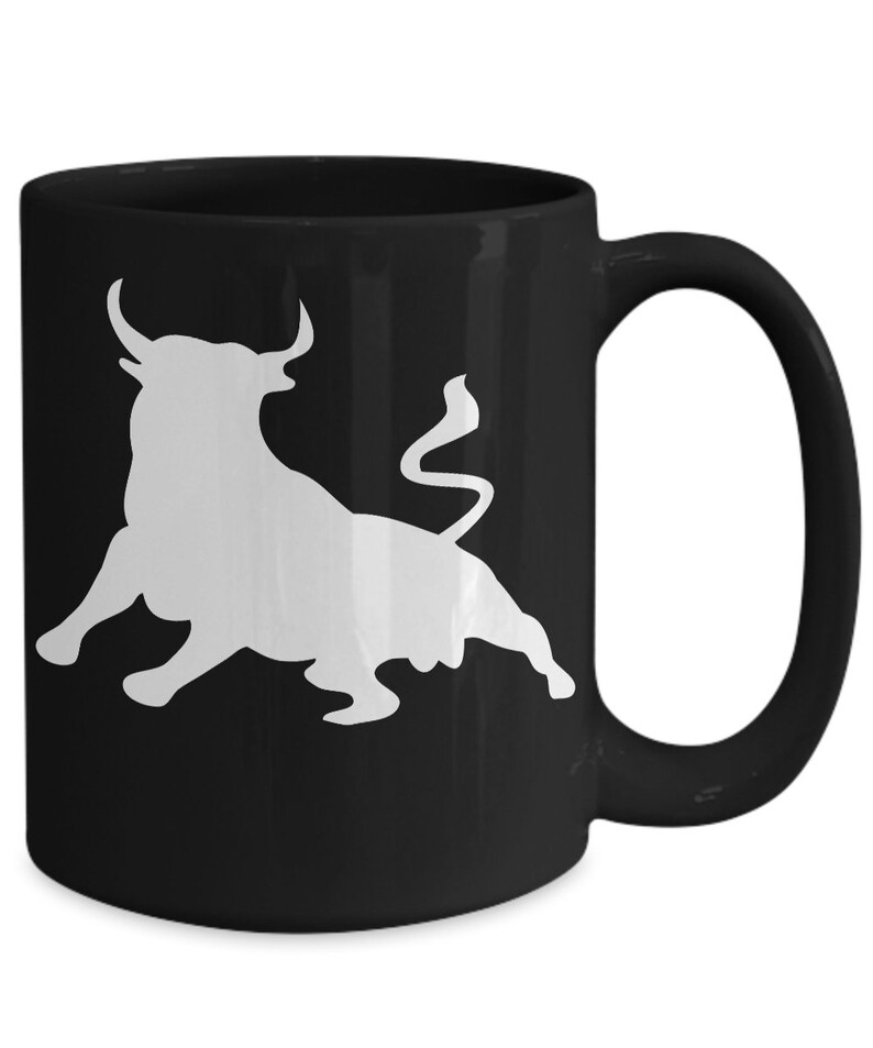 Wall Street Bull Mug Black Coffee Cup Gift for Investor Banker - Etsy