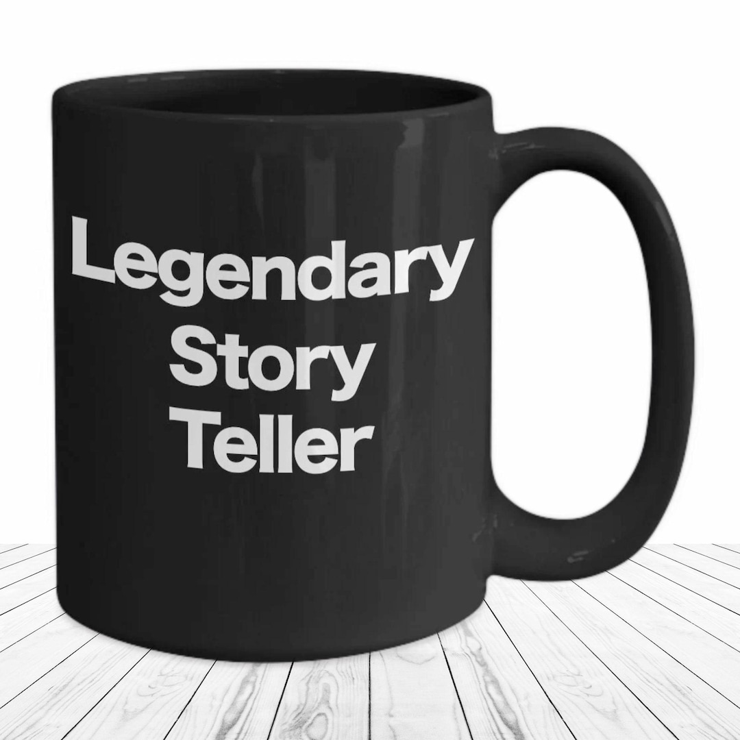 Story Teller Mug Storytelling Black Coffee Cup Funny Gift for Creative ...