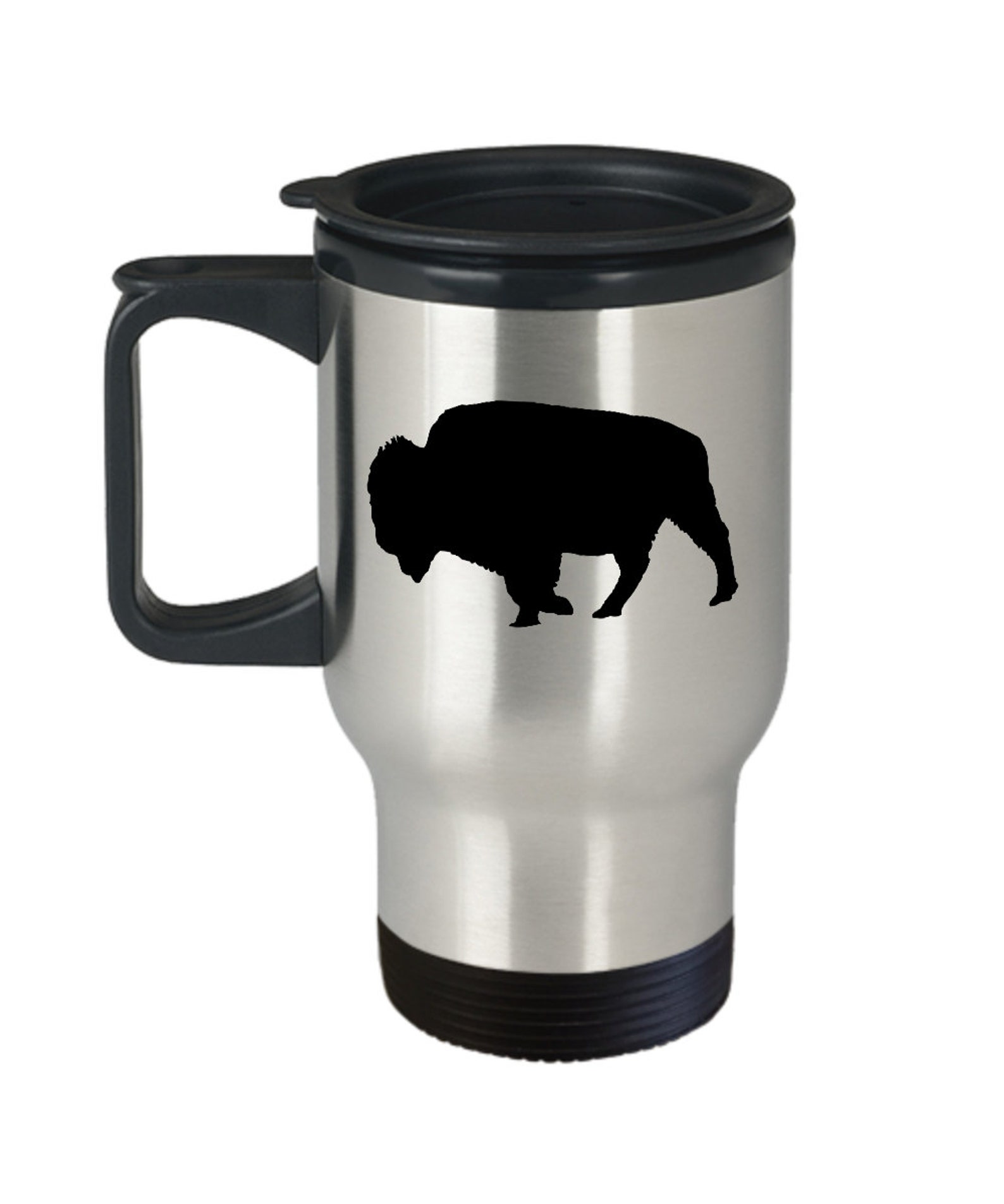 Bison Mug Buffalo Animal Travel Coffee Cup Gift for Hunting Farmer ...