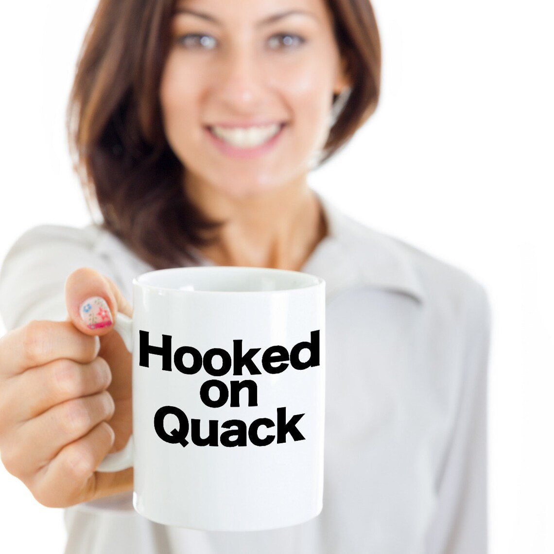 Duck Hunting Mug White Coffee Cup Hooked on Quack Addict Funny - Etsy