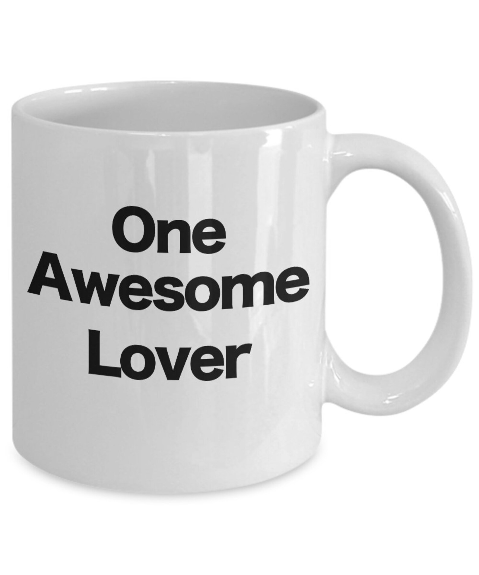 One Awesome Lover Mug White Coffee Cup Funny Gift for Partner - Etsy