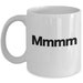 Mmmm Mug White Coffee Cup Funny Gift for Foodie Friend Cookies Bacon ...