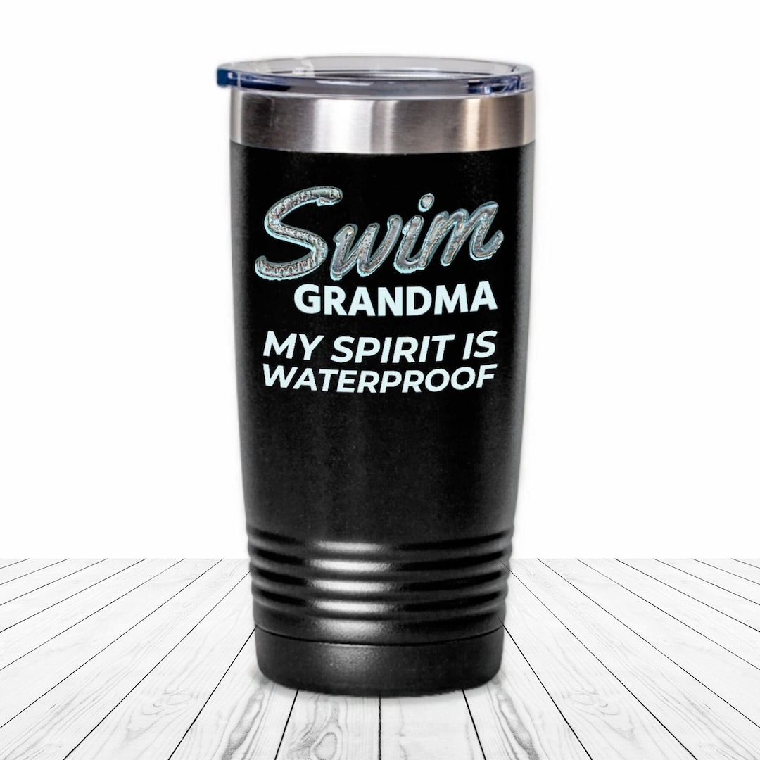 Swim Grandma Tumbler Swimmer Grandmother Travel Coffee Cup Funny Gift ...