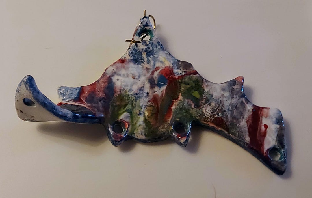 Halloween 3 Bats Gift Set for Bat Lovers - Ceramic Hanging Interlocking ...