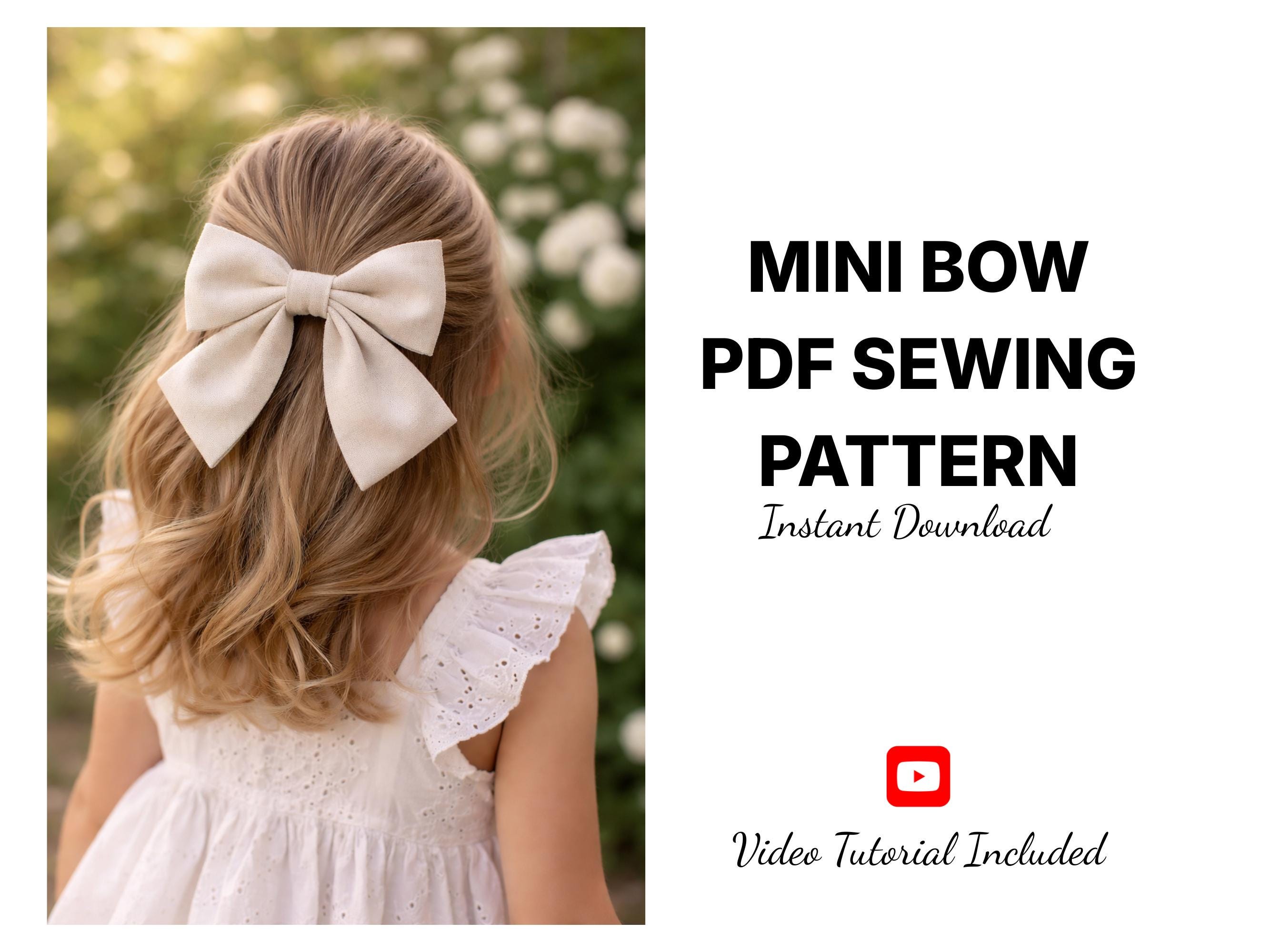 Hair Bow Sewing Pattern – Mini Whimsical Bow PDF | Baby & Toddler ...