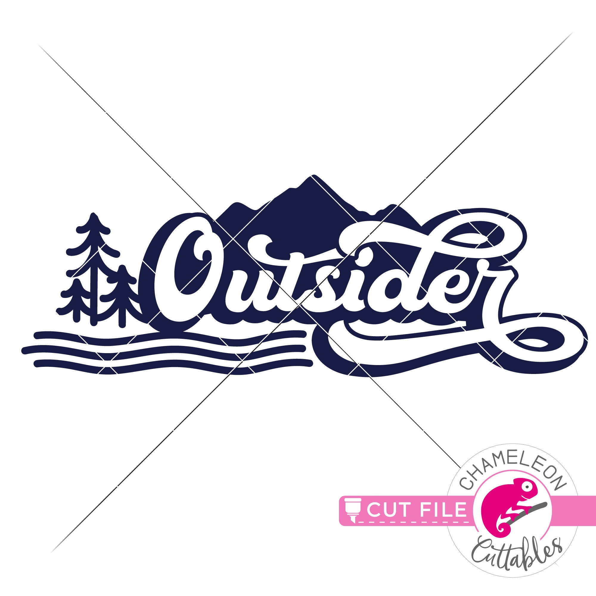 Outsider Outdoors Mountain Lake Woods SVG Dxf Png - Etsy