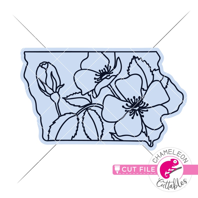 Iowa Flower SVG Flower SVG Glowforge File Cricut Designs - Etsy