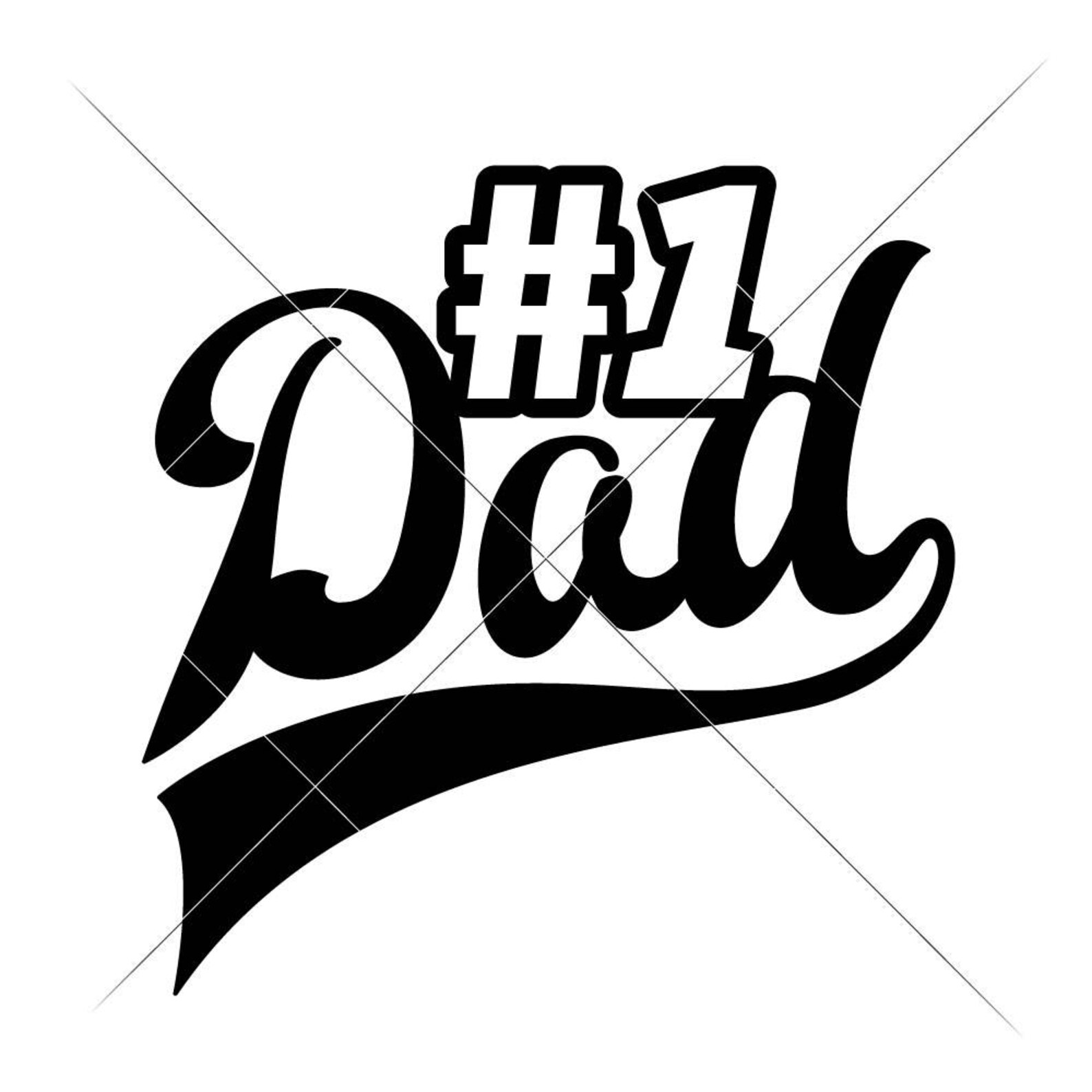 Número 1 Dad Father's Day SVG eps dxf png Files for | Etsy