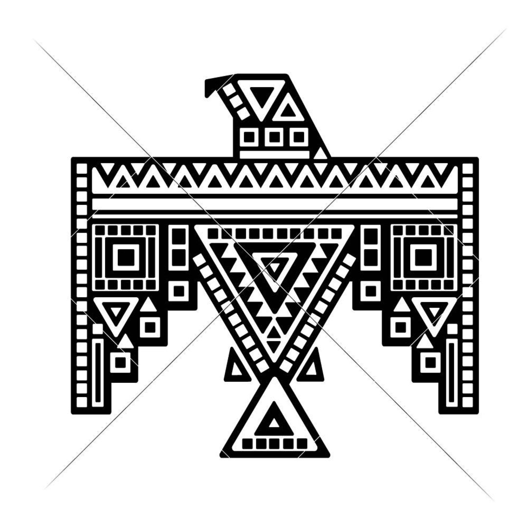 SVG, PNG, DXF, Jpeg, Eagle With Aztec Pattern Mandala Southwest, Svg ...
