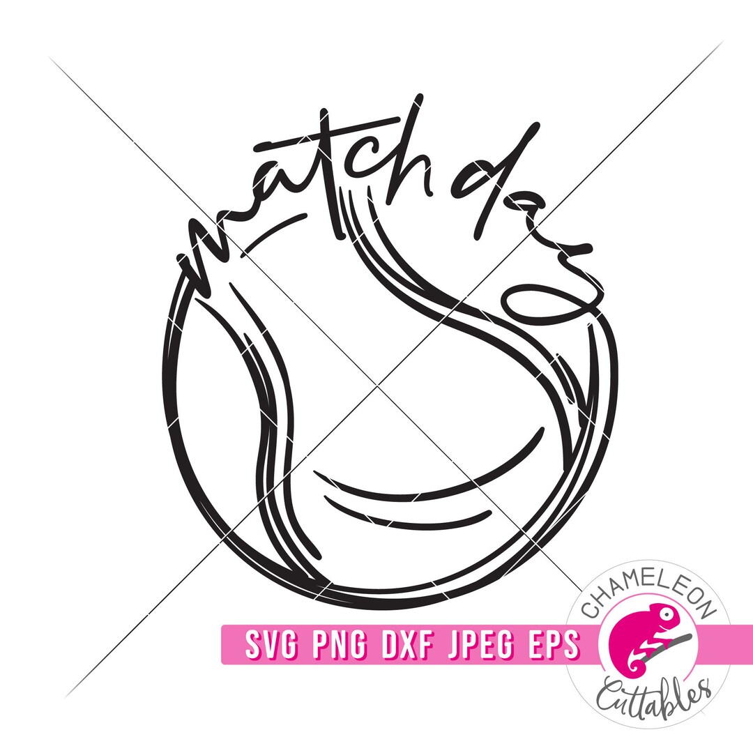 SVG, DXF, PNG Match Day Tennis Design, Tennis Ball Cut File for Cutting ...