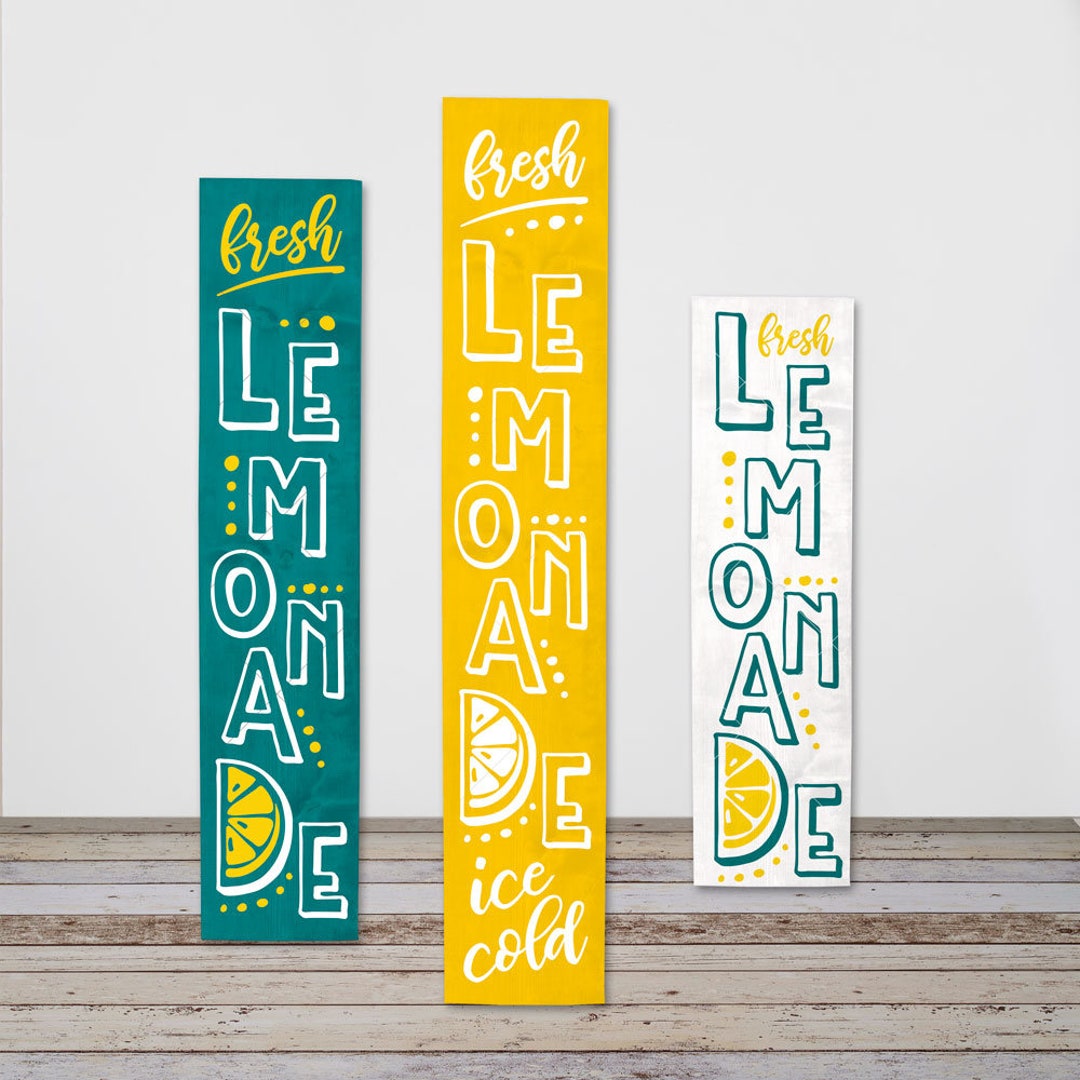 Fresh Lemonade Stand File, Porch Sign Design SVG, Vertical Files for ...