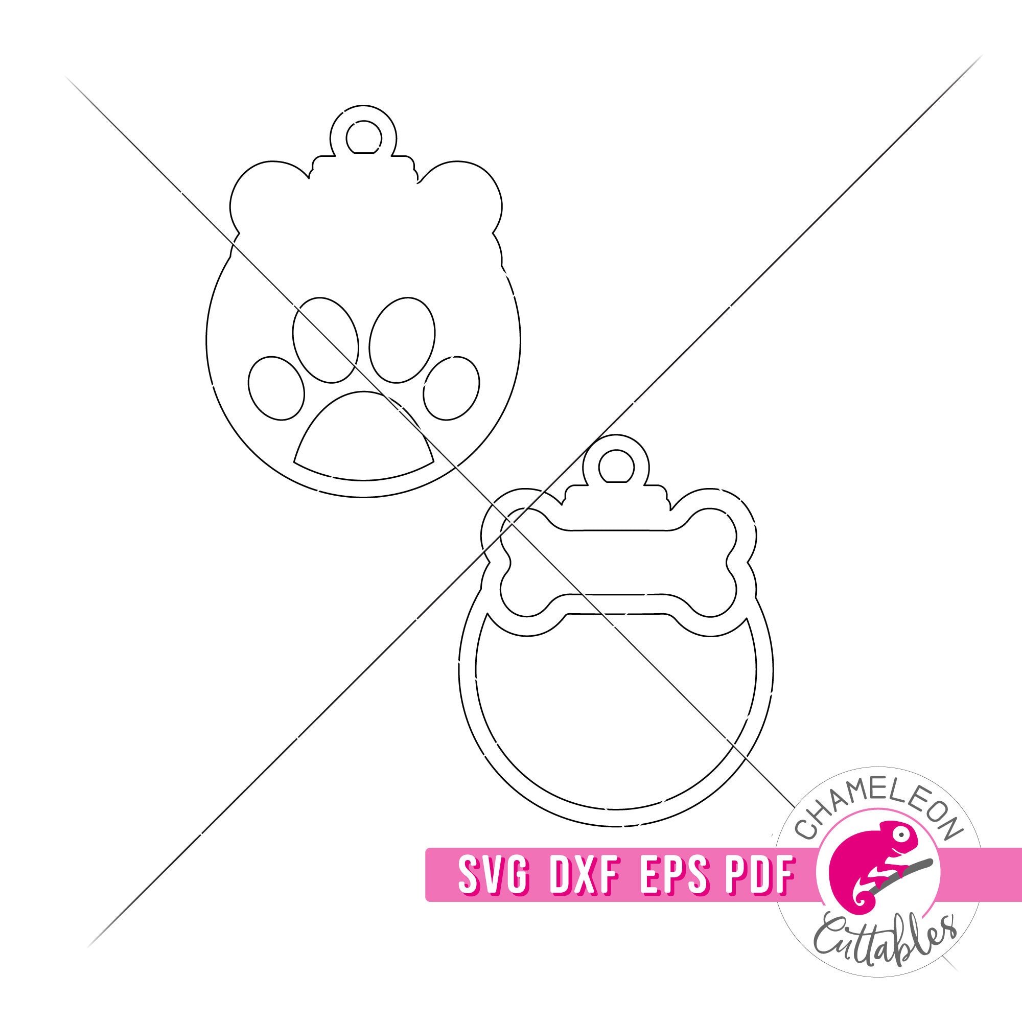 SVG DXF PDF Eps Christmas Dog Ornament Svg Christmas - Etsy