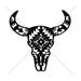 SVG, PNG, DXF, Jpeg, Cow Skull With Aztec Pattern Farmhouse, Country ...