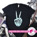 SVG, PNG, DXF, Jpeg, Skeleton Hand Peace Sign, Halloween Shirt Design ...