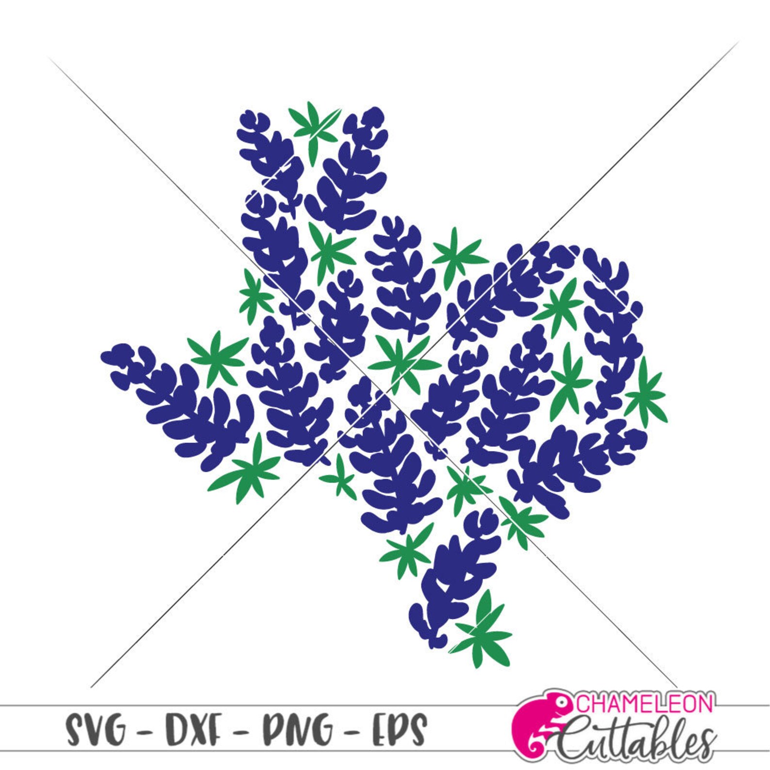 Texas Bluebonnet Spring State Shape SVG Dxf Files for - Etsy