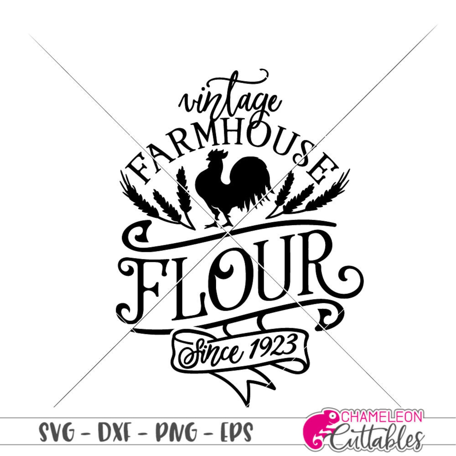 Vintage Farmhouse Flour, for Canister, Kitchen, Box, SVG Files, Cutting ...