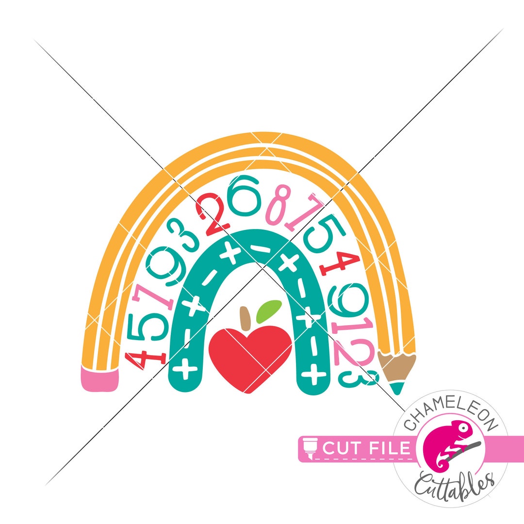 Math Teacher SVG, School Rainbow SVG, Teacher Rainbow Svg, Specials ...