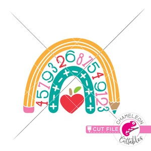 Math Teacher SVG, School Rainbow SVG, Teacher Rainbow Svg, Specials ...